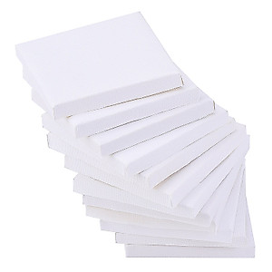 12 Pack Mini Canvas Panels for Halloween Painting Craft Drawing (3 x 3 Inch)