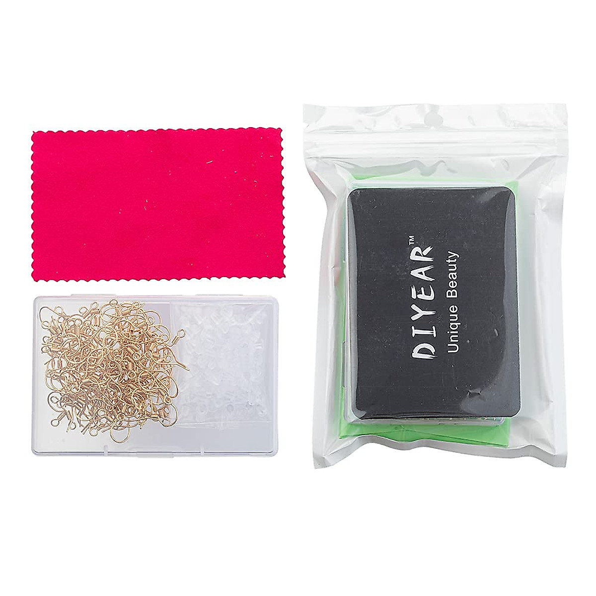 Gold Fishhook Earring Hooks - 120 PCS/60 Pairs 18K Gold Hypoallergenic Ear Wires Fish Hooks for Jewelry Making, Jewelry Findings Parts with 120 PCS Rubber Earring Backs Stopper for DIY Earrings