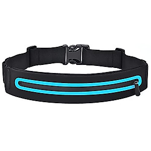 Running Belt Fanny Pack, Running Waist Pack for Women & Men USA Patented Hands-Free Reflective Runner Pouch Belt Fitness Workout Bag No-Bounce Adjustable Sport Travel Fanny Pack Cell Phone Holder