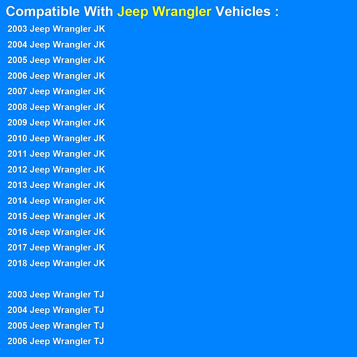 Gas Cap, Fuel Cap Replace 52100552AG, 52030387AB, 52030387AA Compatible with Jeep - 2003-2018 Jeep Wrangler JK, 2003-2006 Jeep Wrangler TJ - Unlimited Rubicon Sahara Sport