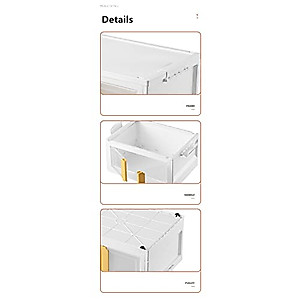 Cube Folding Storage Boxes with Lids (Blue)