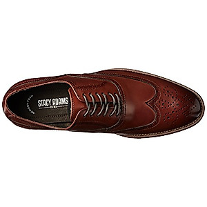 Stacy Adams Men's Dunbar-Wingtip Oxford, Cognac, 10.5 W US