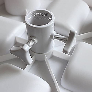 AMMSUN 13" Beach Umbrella Table Tray for Beach, Patio, Garden, Swimming Pool with Cup Holders, Snack Compartments White