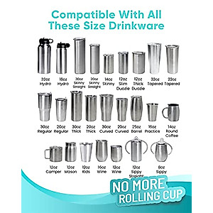 CUPITUP Small Silicone Cup Cradle with Built-in Slot for Crafting Tumblers Use to Apply Vinyl Decals for Tumblers, Tumbler Holder for Crafts, 2 Angle Supports Tumbler Cradle for Epoxy