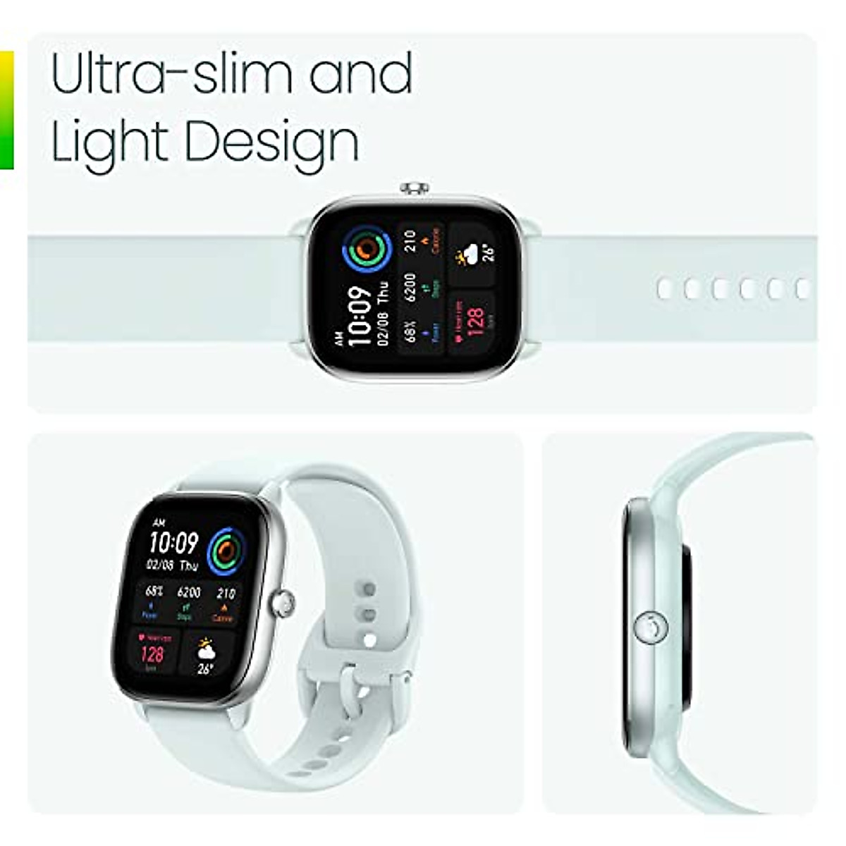 Amazfit GTS 4 Mini Smart Watch for Women Men, Alexa Built-in, GPS, Fitness Tracker with 120+ Sport Modes, 15-Day Battery Life, Heart Rate Blood Oxygen Monitor, Android Phone iPhone Compatible-Blue