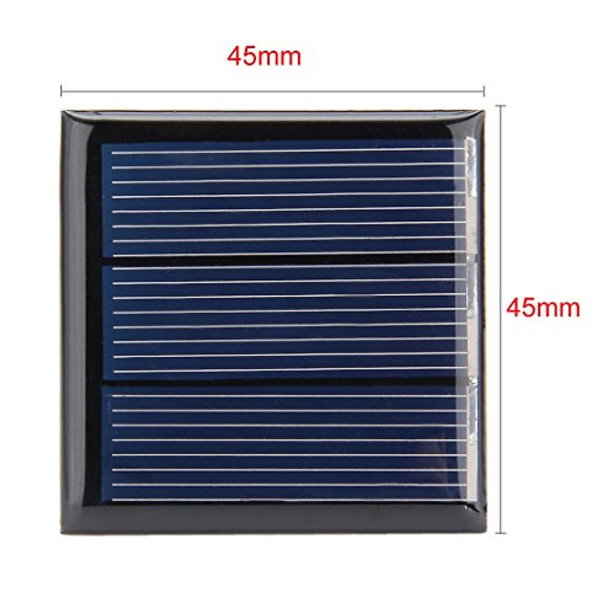 uxcell 5Pcs 1.5V 150mA Poly Mini Solar Cell Panel Module DIY for Light Toys Charger 45mm x 45mm