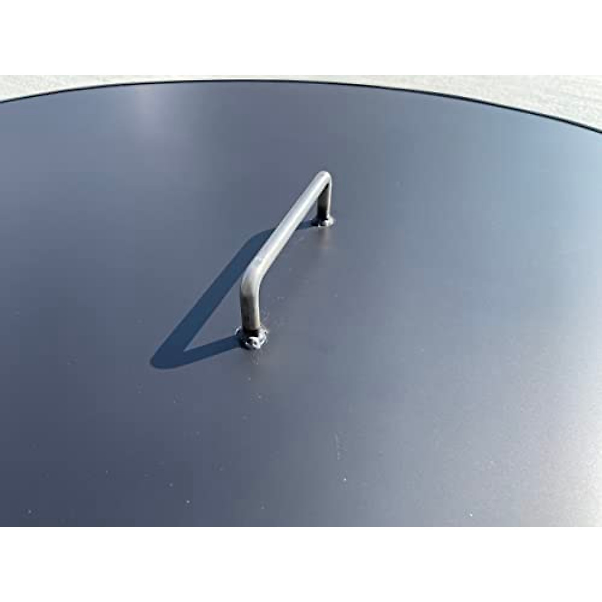 Flat Snuffer Cover One Piece- Round, Square, or Octagonal- Galvanized Metal with 2 Handle (Round, 42 inch)