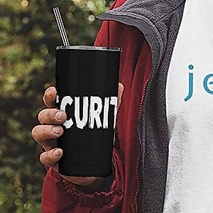 Security 20 OZ Stainless Steel Tumbler Travel Car Coffee Mug with Straw Lid Cleaning Brush Coffee Tumbler Mug for Women Men