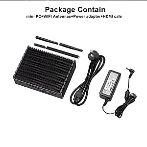 VENOEN Fanless Mini PC 6 Core i7 10710U with Win 11,Dual LAN Silent Portable Computer,HD 2.0/DP 4K Display,RS232 COM,USB-C,WiFi,BT 5.1,16GB DDR4 512GB M.2 SSD