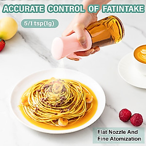 Lallisa 4 Pcs Oil Sprayer for Cooking 180 ml Glass Olive Mister Oil Dispenser Bottle for Kitchen Vinegar Spritzer for Air Fryer Gadgets Making Baking Frying Bbq Salad Accessories