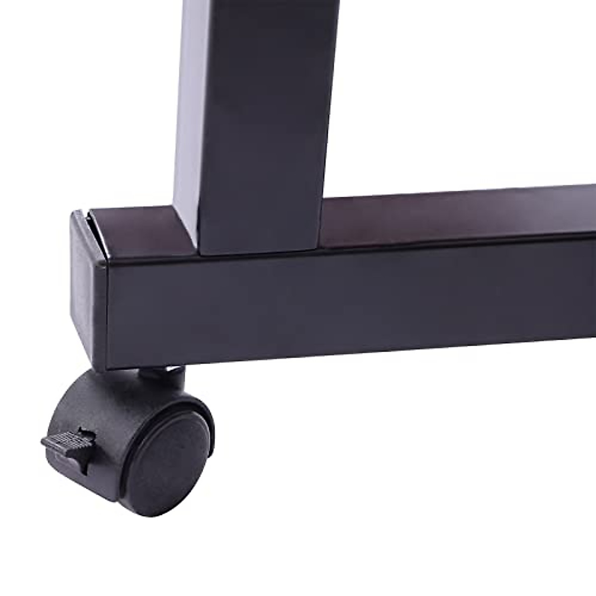 HOOMTLSY Mobile Laptop Desk (15.74''x31.49) Adjustable Standing Desk Portable Laptop Computer Desk with Wheels Rolling Desk Sofa Bed Side Table Couch Computer Desk for Home Office Classroom