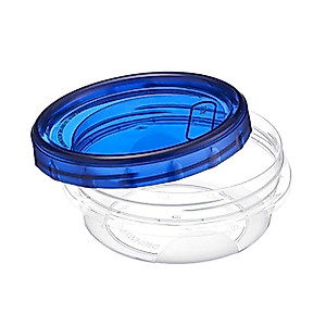[4 PACK] 8oz Twist Top Storage Containers - Airtight Plastic Food Storage Canisters with Twist & Seal Lids, Leak-Proof - Meal Prep, To Go, Reusable, Stackable, BPA-Free Snack Containers (8 Ounce)