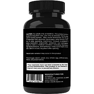 Vitabod Melatonin 20mg with Ashwagandha 4:1 Extract 250mg, Calm Mood & Antioxidant Action, 120 Tablets