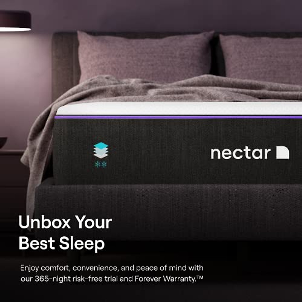Nectar Premier King Mattress 13" - Medium Firm Gel Memory Foam Mattress - 5 Layers of Comfort - Dual Action Cooling Tech - 365-Night Trial - Forever Warranty,White