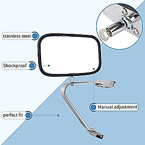 ECCPP Manual Side View Mirrors Plastic Pair Set for Ford for F-Series for F150 for F350 Bronco Pickup Truck SUV