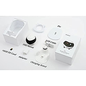 Enabot Ebo SE Movable Smart Pet Dog Camera Robot, Wireless Auto-Cruise Self-charging 1080P HD w/Night Vision 2-Way Audio APP Remote Control Motion Detection IP Cam Home Camera 2.4G/5G Wifi