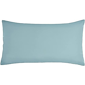 Waverly Pillows Solid Washable Indoor/Outdoor Turquoise 12" x 21" Throw Pillow