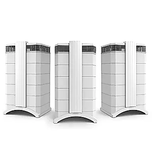 IQAir HealthPro Plus – Three-Pack, Medical-Grade Air Purifier with HyperHEPA Filter for Odors, Bacteria, Viruses, Airborne Particles, Allergens, Pets, Asthma Triggers, Smoke, Pollen, Dust, Swiss Made