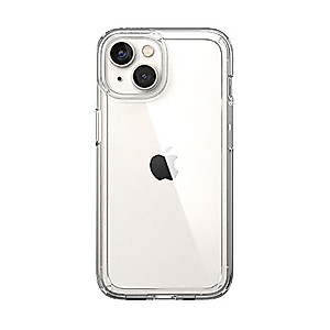 Speck Clear iPhone 15 Plus & 14 Plus Case - Slim Phone Case with Drop Protection, Scratch Resistant & Anti Yellowing Case with No Slip Grip for iPhone 15 Plus & 14 Plus 6.7 Inch Model - GemShell Grip