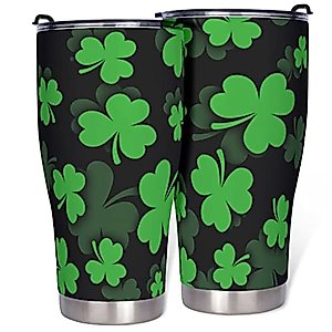 Legendnatoo St.Patrick's Day Tumbler Stainless Steel Vacuum Insulated Easy to Clean Travel Coffee Mug for Adult & Teens & Kid Multicolor 900ml(30oz)