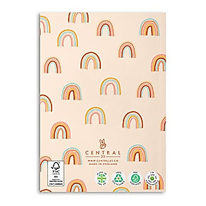 CENTRAL 23 Cute Notebooks For School - Rainbow Composition Notebook For Girls Kids - A5 Notebook 192 Lined Pages - College Ruled Notebook - Aesthetic Journal For Girls Women