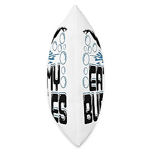 Funny Swimmer Sports Humor Novelty Swimming Gifts Eat My Bubbles Funny Swimmer Swim Throw Pillow, 18x18, Multicolor