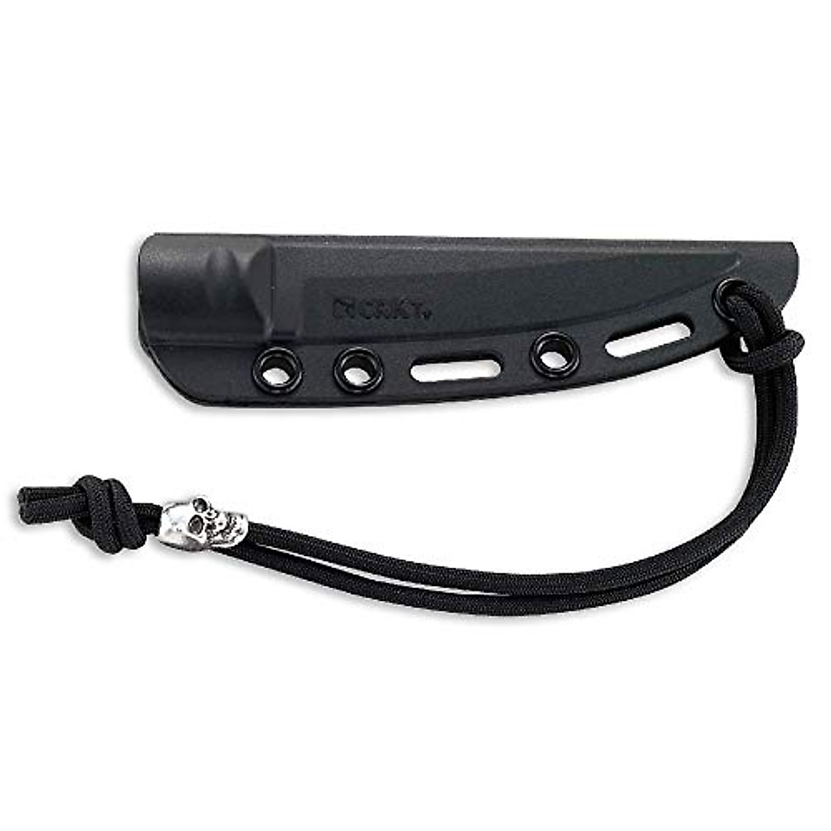 CRKT Obake Fixed Blade Knife: Burnley Titanium Nitride Plain Edge EDC Knife, Outdoor Utility Knife with Handle Wrap, Etched Blade, and Nylon Sheath 2367