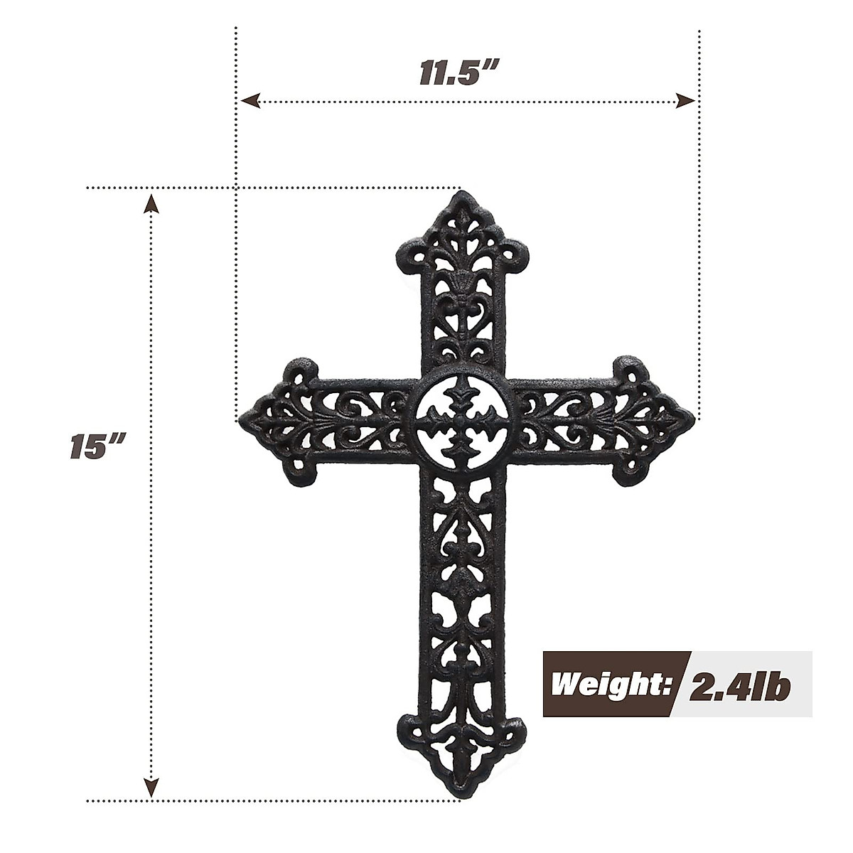 Ontrip Metal Crosses Wall Decor, Crosses Wall Decor 15'', Hanging Crosses Wall Decor, Celtic Cross Wall Decor, Gifts for Families and Friends
