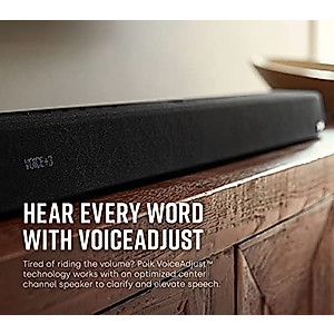 Polk MagniFi Max AX 5.1.2 Channel Sound Bar with 10" Wireless Subwoofer (2022 Model), Dolby Atmos and DTS:X Certified, Polk's Patented VoiceAdjust & SDA Technologies, Easy Setup,Black
