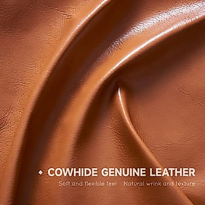 Z-hom 70" Top-Grain Leather Sofa, 2-Seat Upholstered Loveseat Sofa Modern Couch, Luxury Classic for Living Room Bedroom Apartment Office