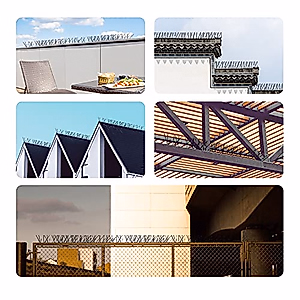 OFFO Black Bird Spikes Pre-Assembled for Pigeons Birds, Durable Bird Deterrent Spikes with Stainless Steel, Bird Repellent Spikes for Fence Roof Mailbox Window Matte Black Cover 10 Feet