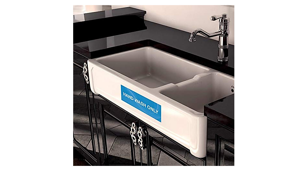 Wash Rinse Sanitize Sink Labels for Commercial Use