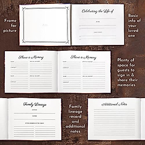 Celebration of Life Funeral Guest Book, Pond Design Funeral Guestbook with Pen, Memorial Service Guest Book, Memorial Guest Book, Memorial Book, Funeral Book, Signature Book, Funeral Book Guest