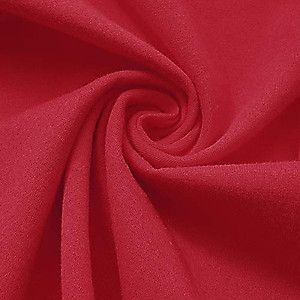 Toddler Baby Girl Solid Color Dress Kids Long Sleeve Ruffle Skirt Playwear (Red, 4-5T)