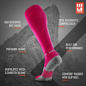 Premium Compression Socks Men and Compression Socks Women - Mens Compression Socks for Running, Womens Compression Socks, Women's Compression Socks Knee High White Compression Socks for Nurses, Travel