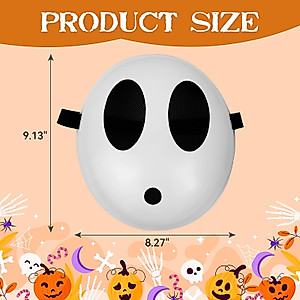Panamanta Shy Guy Mask for Halloween Cosplay Costume White Mask Halloween Masquerade Props for Kids Men's Game Mask