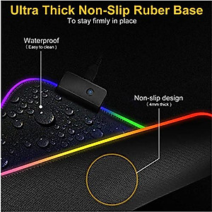 Mouse Pads RGB Anime Rimuru Tempest Gaming Mouse Pad XXL Computer Gamer Large Mousepad Led Big Carpet Keyboard Desk Mat with Backlight 30x60x0.4cm