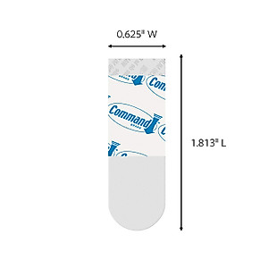 Command Clear Small Refill Strips, Holds up to 0.5 lb, 12 Replacement Strips, Re-Hang Clear Command Hooks or Wire Toggle Hooks, or Light Clips