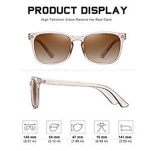 FEIDUSUN Polarized Sunglasses for Women and Men Classic Trendy Sun Glasses with UV Protection