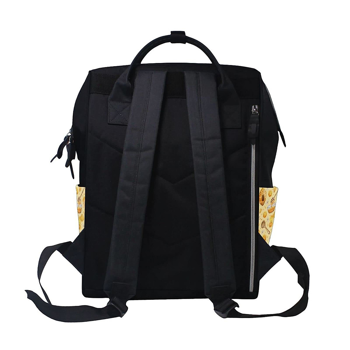 MCHIVER Honey Bee Personalized Diaper Bag Backpack Custom Name Mommy Backpack Baby Changing Bags Nursing Travel Nappy Bags