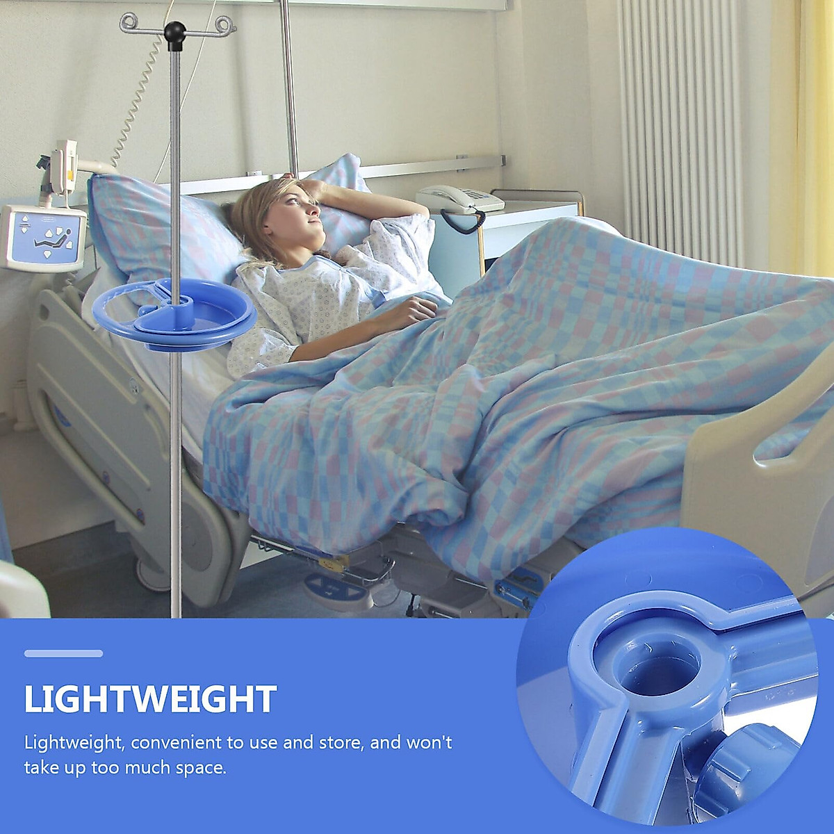 Cabilock Infusion Support Dining Tray Plastic Tray Hospital Supply Storage Tray for Perfusion Support Infusion Support Accessory Plastic Infusion Tray Detachable Drip Stand Plate