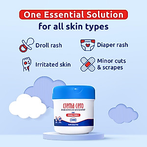 Crema Cero Diaper Rash Cream for Baby With Zinc Oxide – High-Strength Diaper Cream for Quick Relief and Protection – Hydrating and Soothing Baby Balm – 3.9oz