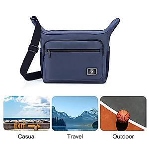 OIWAS Messenger Bag for Ladies Medium Size - RFID Blocking Pocket Anti Theft Crossbody Bag Lightweight Travel Daypack Purse fits 9.7 Inch Satchel Multi Compartments Handbag