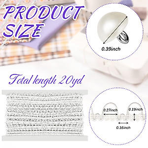20 Yards Petite Braid Trim Elastic Button Loop Sewing Braid Trim for Costume Crafts Sewing Wedding Bridal Dress Decor (White)