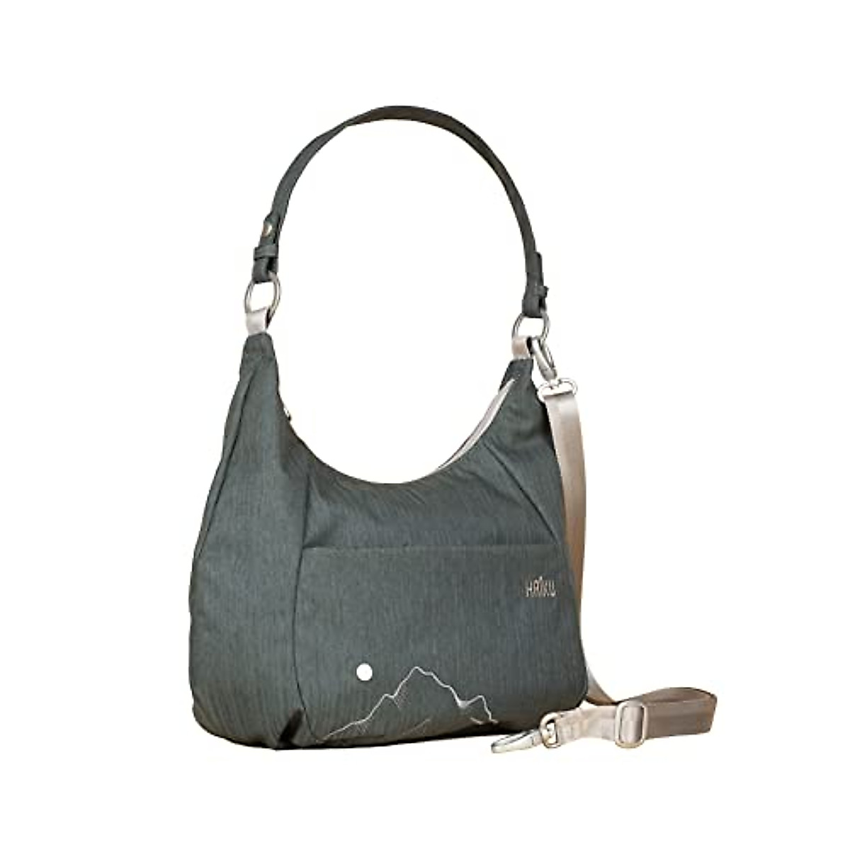 HAIKU Amble Hobo Bag with Removable Shoulder Strap and Adjustable Crossbody Strap, Deep Forest