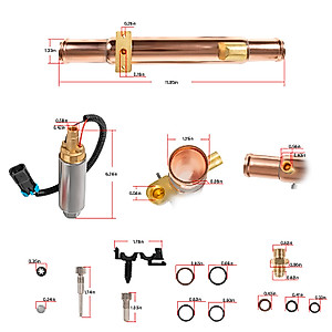 8M0125852 Fuel Pump & Cooler Kit Fits for Mercury MerCruiser Marine V6, V8 EFI Replaces 861156A03