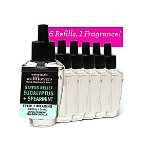 Bath & Body Works Eucalyptus Spearmint 6-Pack Wallflowers Sampler, 0.8 fl oz / 24 mL Each