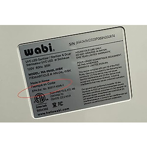 Wabi UVC LED Sanitizer & Dryer Ultra (White + Gunmetal Trim)