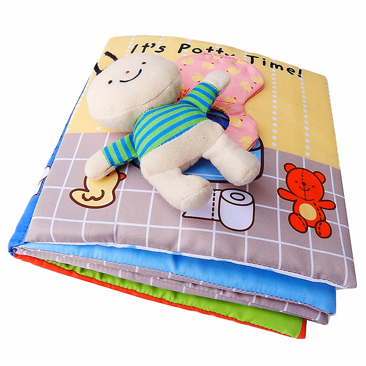 Xiaoyu Soft Books for Newborn Babies, Soft Activity Baby Book, Educational Toy for Boy & Girl, Touch and Feel Activity, Bedtime Story, Potty