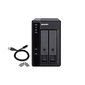 QNAP TR-002 2 Bay USB Type-C Direct Attached Storage (DAS) with Hardware RAID (Diskless) (TR-002-AMZ-US)